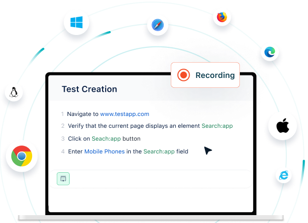 Automated Web App UI Testing tool | No code | Browser agnostic tests